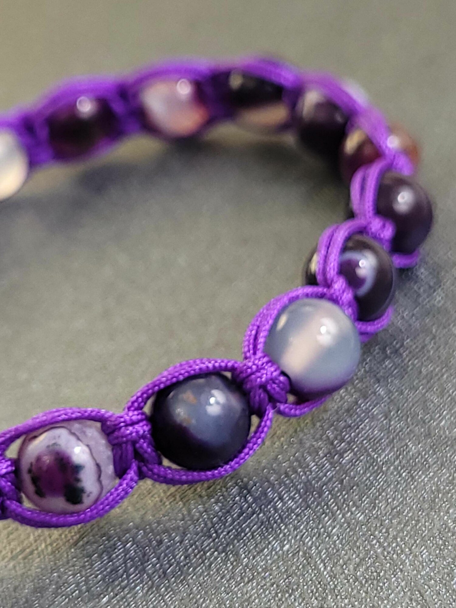 Плетеный браслет, агат