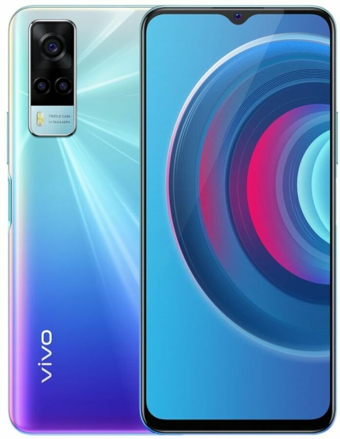 6.58" Смартфон VIVO Y53s 6/128ГБ (Y53s) голубой - 8 х 2ГГц, 6 ГБ, 2SIM, IPS, 2408x1080, камера 64 МП+2 МП+2 МП, 4G, GPS, 5000 мAч