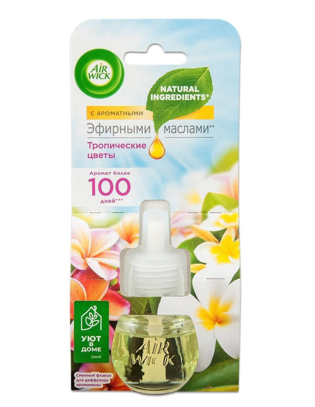 Эир Вик Тропические цветы / Air Wick - Сменный флакон для диффузора аромамасел 19 мл