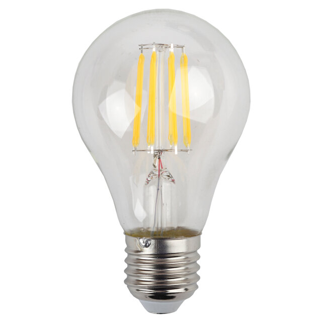 Лампа филаментная ЭРА 9Вт E27 1170 лм 2700K 220В груша для дома и офиса теплый стильный свет