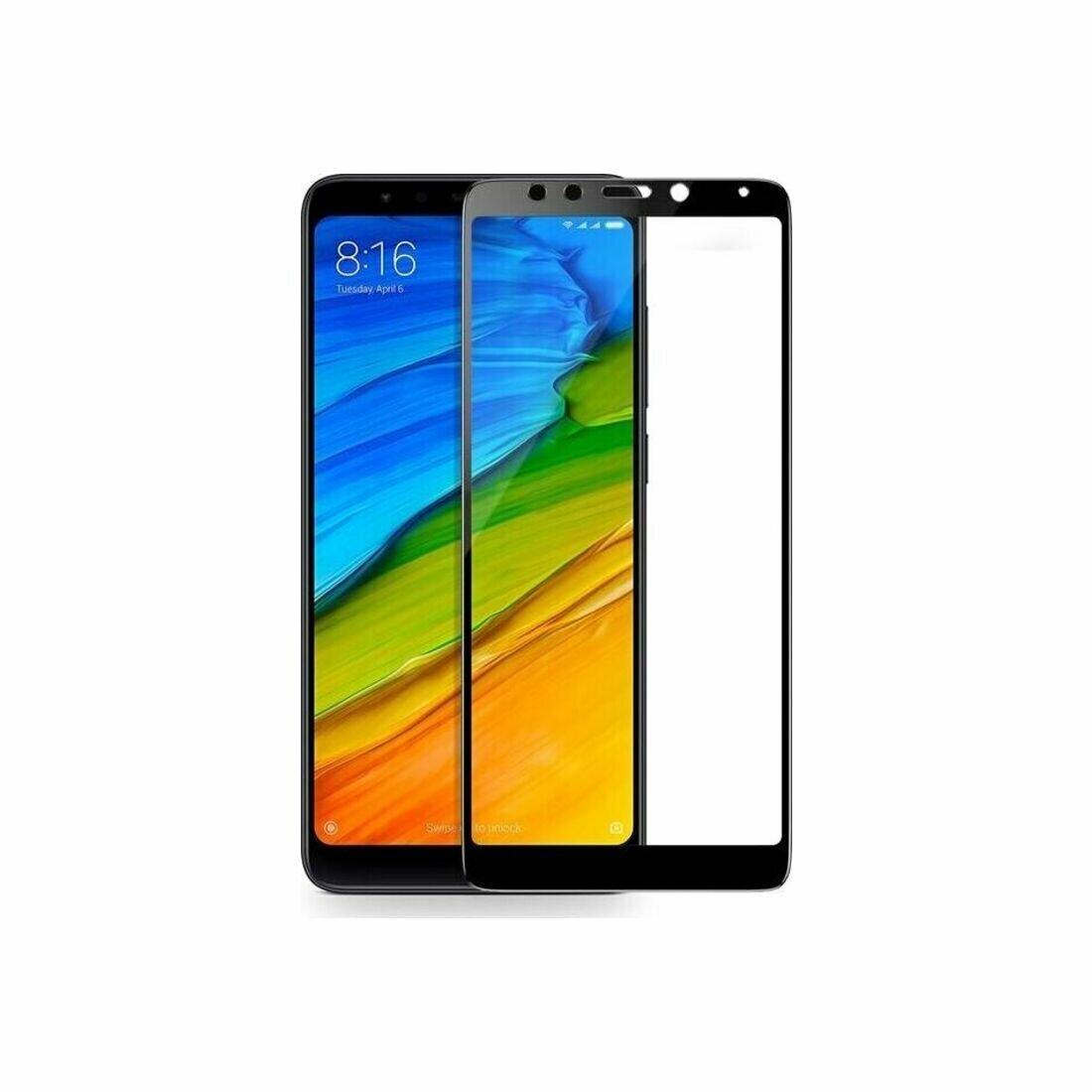 Защитное 3D стекло для Xiaomi Redmi 5 Plus черное
