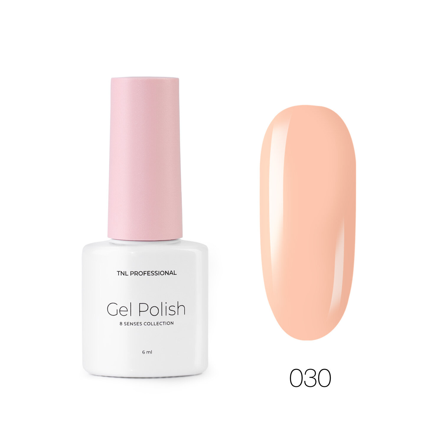 Гель-лак TNL 8 Чувств Mini №030 - персиковый мусс (6 мл)