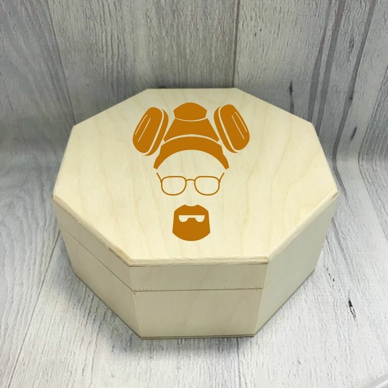 Шкатулка с гравировкой Во все тяжкие, Breaking Bad №5, 13см