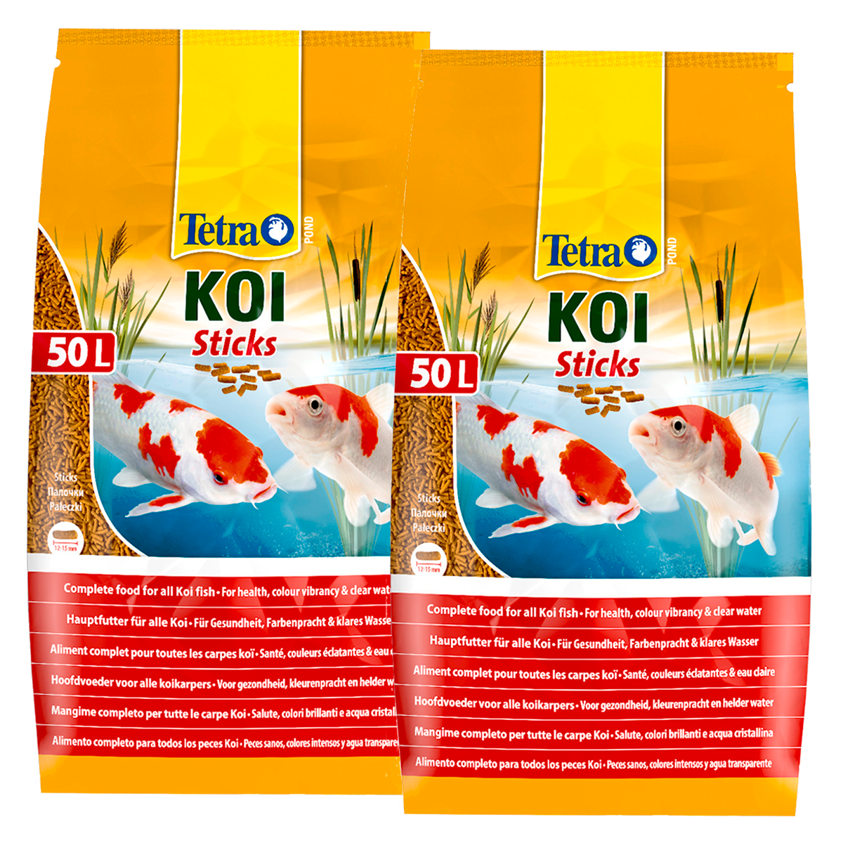 TETRA POND KOI STICKS корм гранулы для прудовых рыб (50 л х 2 шт)