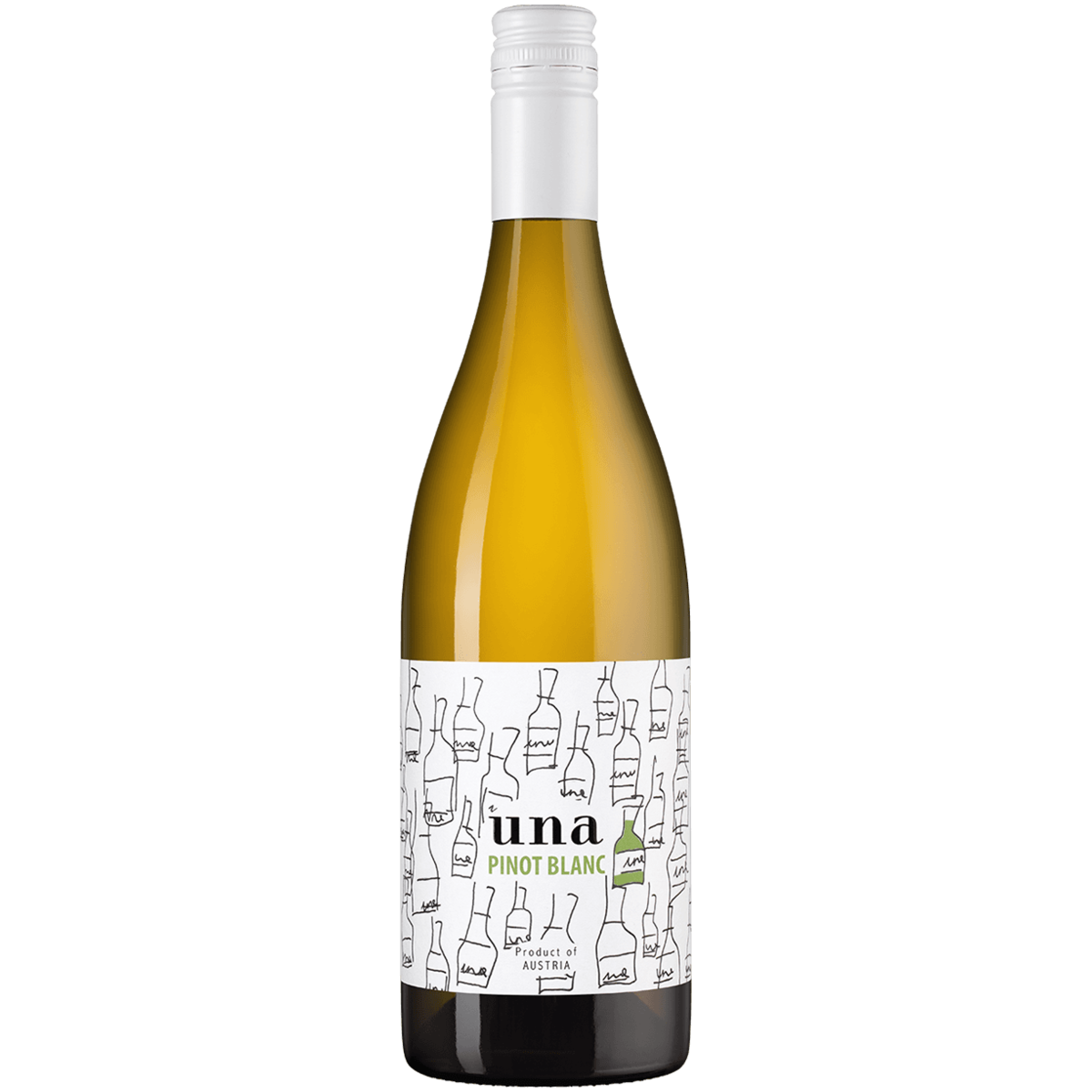 Вино UNA Pinot Blanc белое полусухое 0,75 л