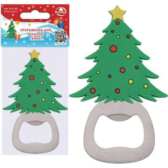 Открывалка для бутылок Мультидом "Елка" VL2-182