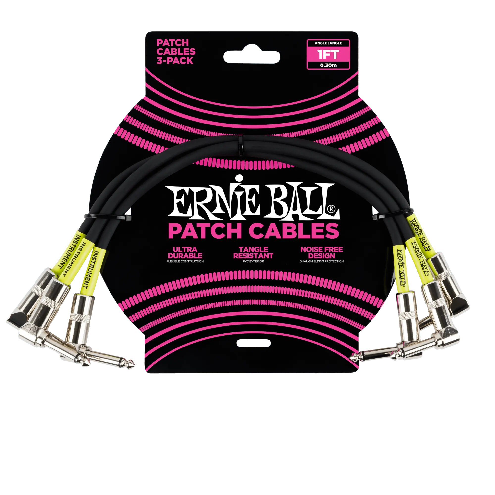 Патч-кабель инструментальный Ernie Ball 6075 0.3м