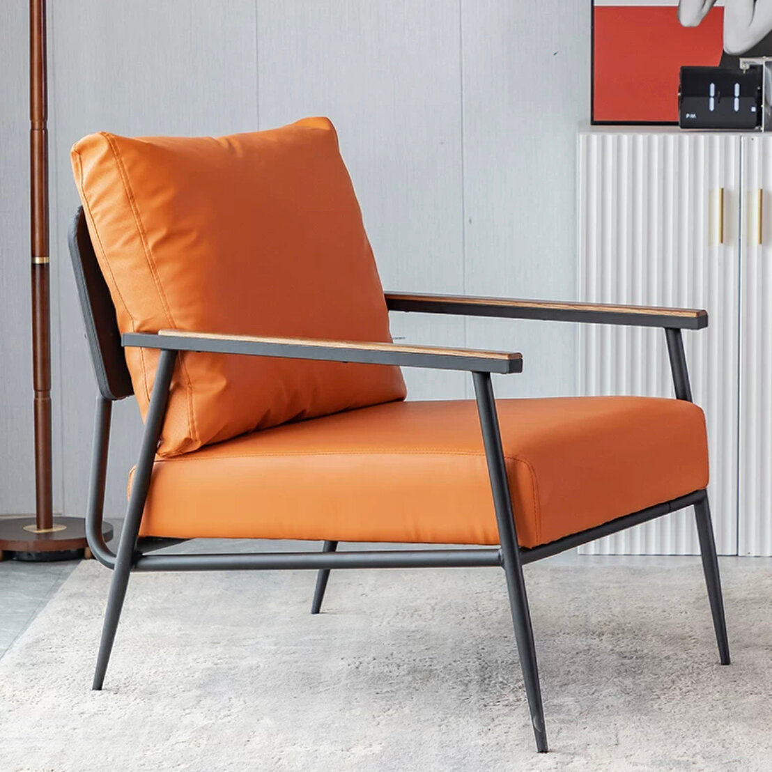 Кресло Wiliston (Кресло экокожа /оранжевый)