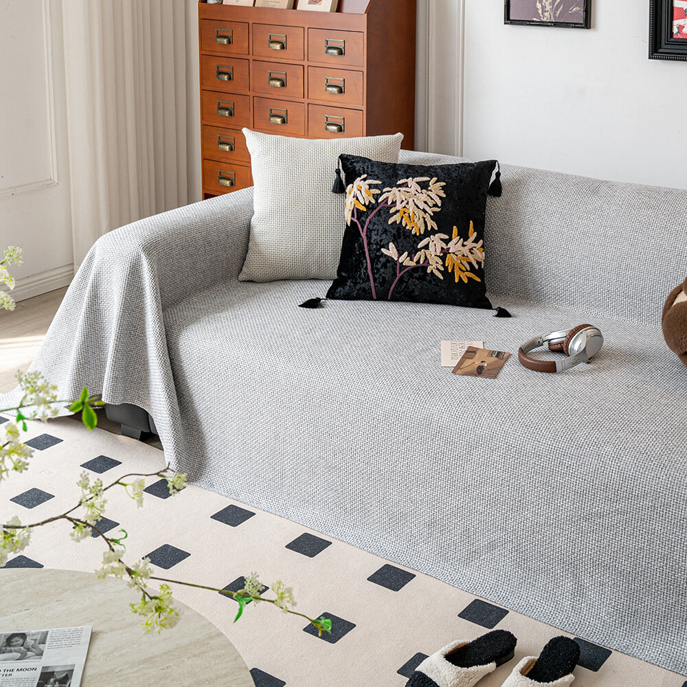 Цельный чехол для дивана, подходит для всех сезонов, премиальное качество, не притягивает волосы, ткань для чехла дивана, накидка на диван, плед для дивана, хлопок и лен.