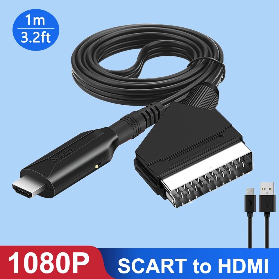 Scart в HDMI конвертер 1080P