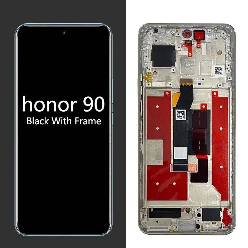 Новый ЖК-дисплей с сенсорным экраном и дигитайзером для Huawei Honor 90 (REA-AN00, Black With Frame