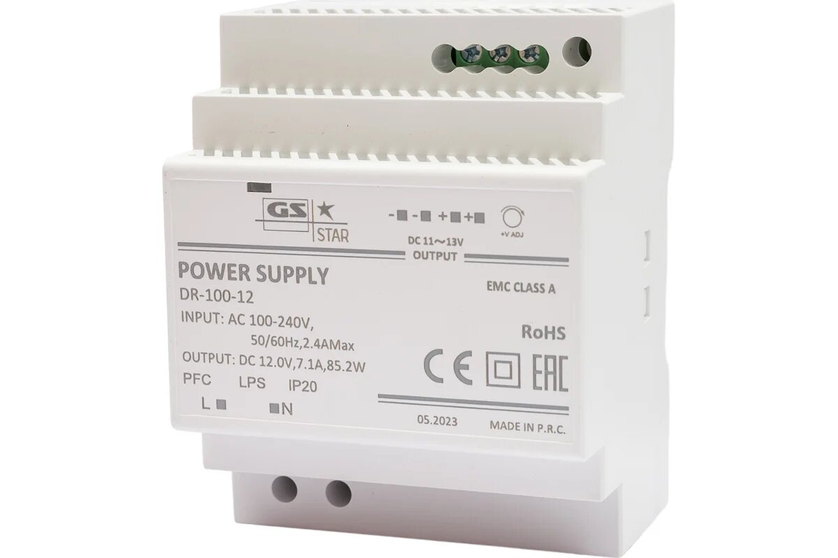 GS Star Блок питания на DIN рейку DR-100w-12v 3234