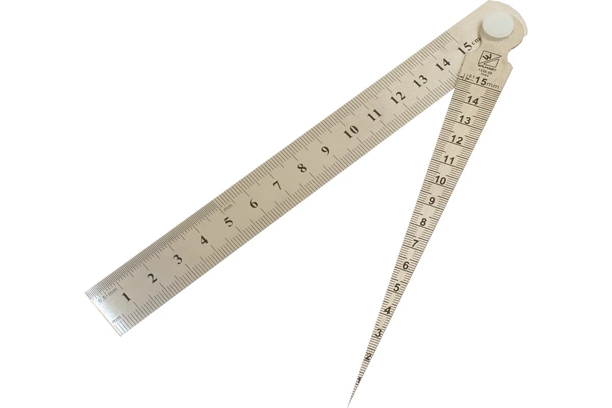 CNIC Линейка Металлическая 150 мм с конусом для измерения внутреннего диаметра 74416