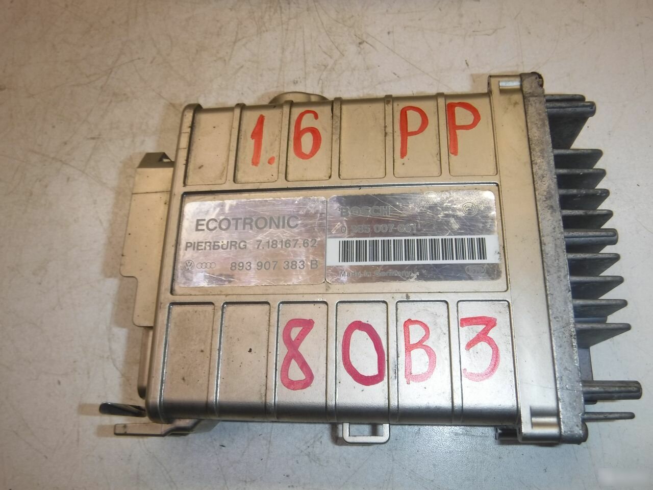 Блок управления двигателем Audi 80 B3 (1986—1991) 893907383B