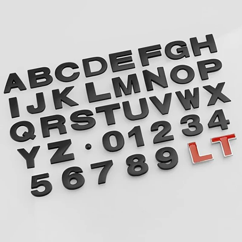 1 шт, металлическая 3d-наклейка на багажник автомобиля, с буквами и логотипом Black, High 2.5cm, Z