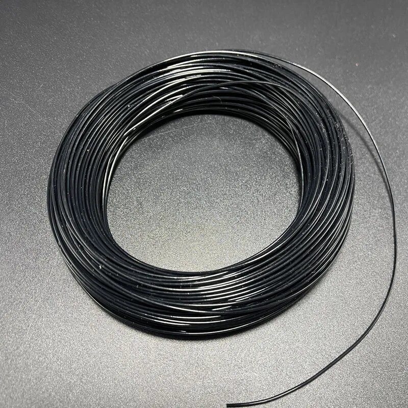 Тефлоновый посеребренный кабель KAOJAO 20-6 AWG 24 AWG 0.2mm2, черный, 1 meters