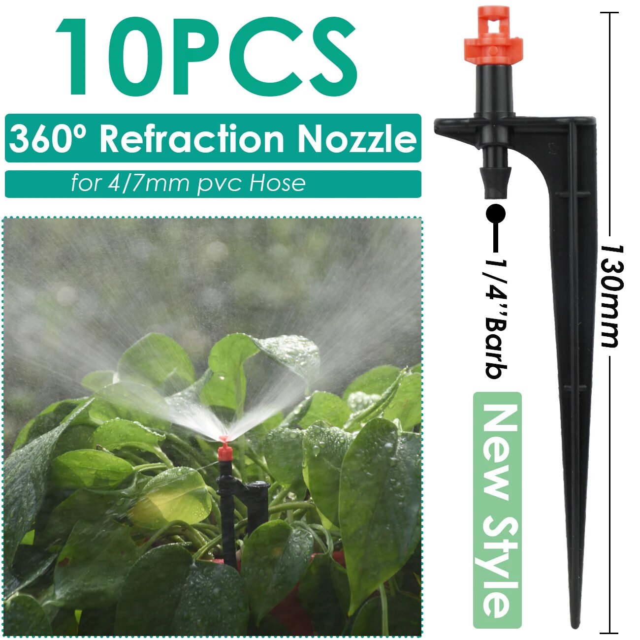 KESLA Система самополива для теплиц Зеленый, E-13cm-10pcs