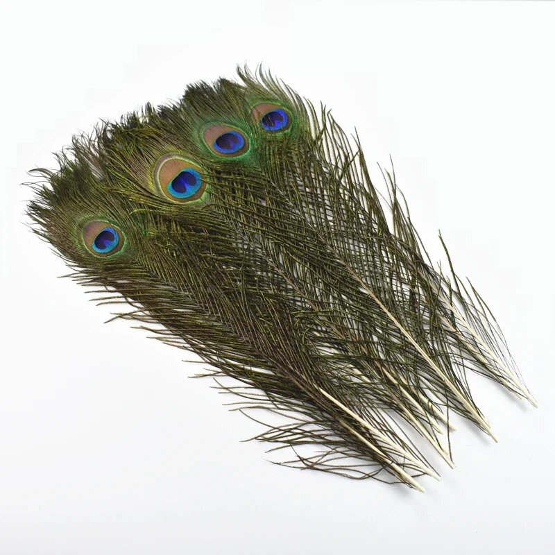 Натуральные перья павлина FlyReal 10Pcs, 40-45cm