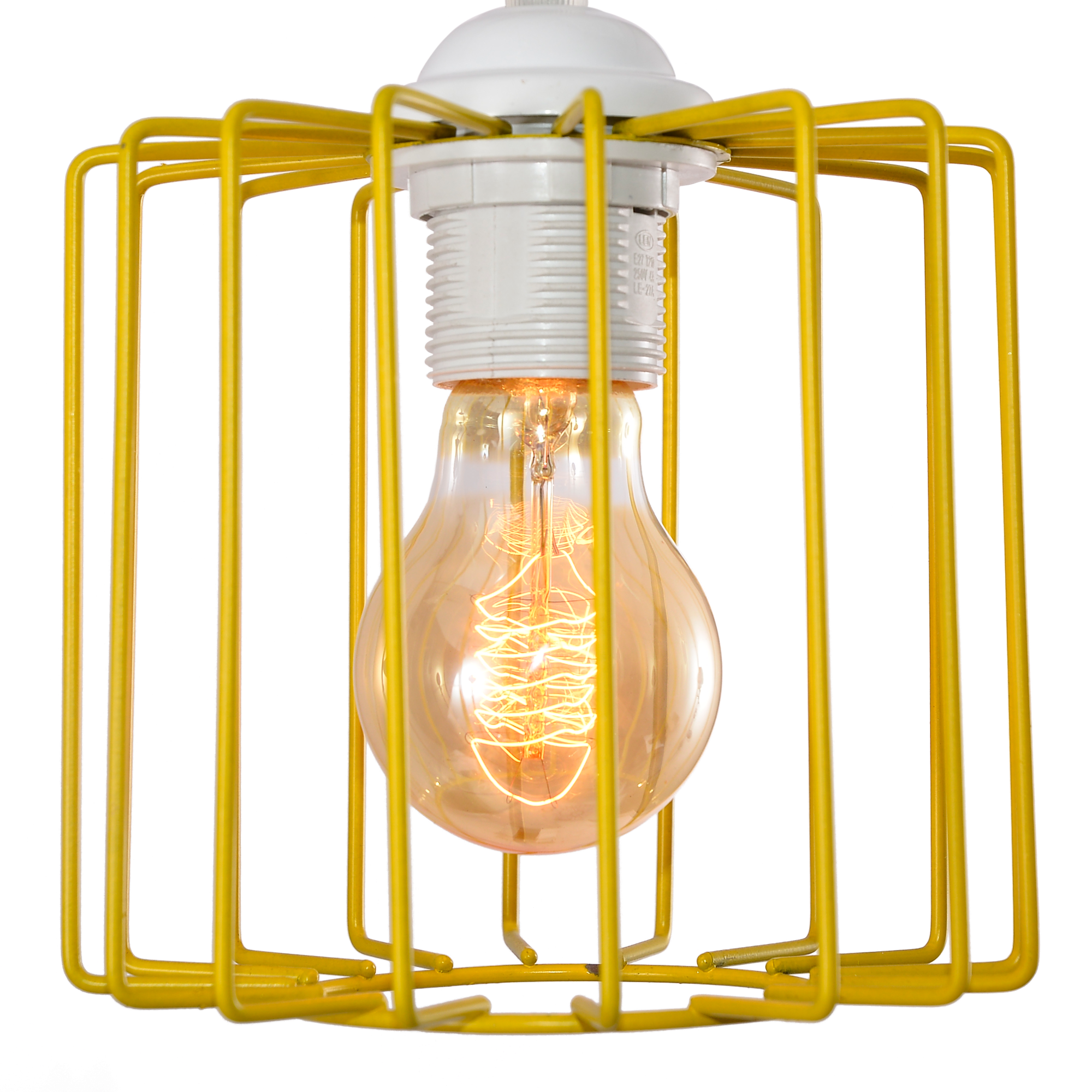Абажур Мультисвет 580-16 E27, металлический, стиль лофт, площадь освещения 4 м², жёлтый