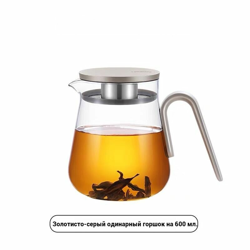 Чайник заварочный SamaDoyo из боросиликатного стекла, 600 мл