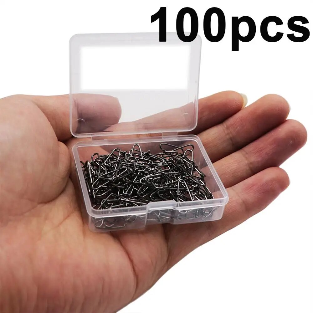 Рыболовные крючки 100шт, нержавеющая сталь, Size1, 14mm, 10kg