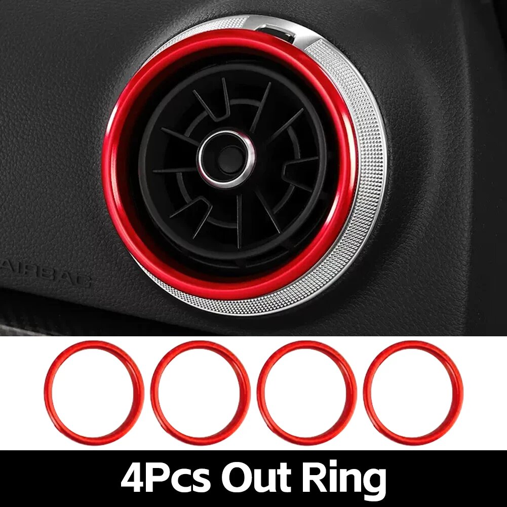 Кольца для дефлекторов Audi A3 8V S3 Red Out Ring 4шт