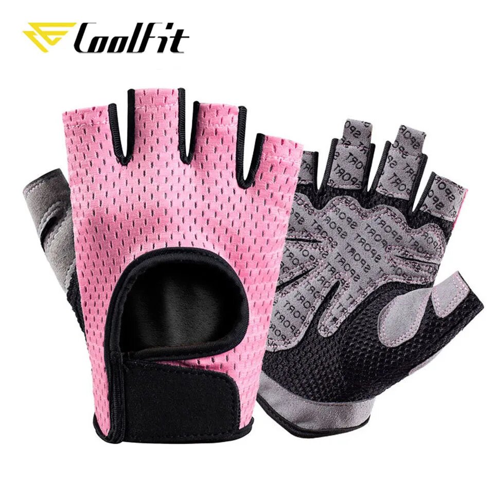 CoolFit перчатки для фитнеса розовые, размер S