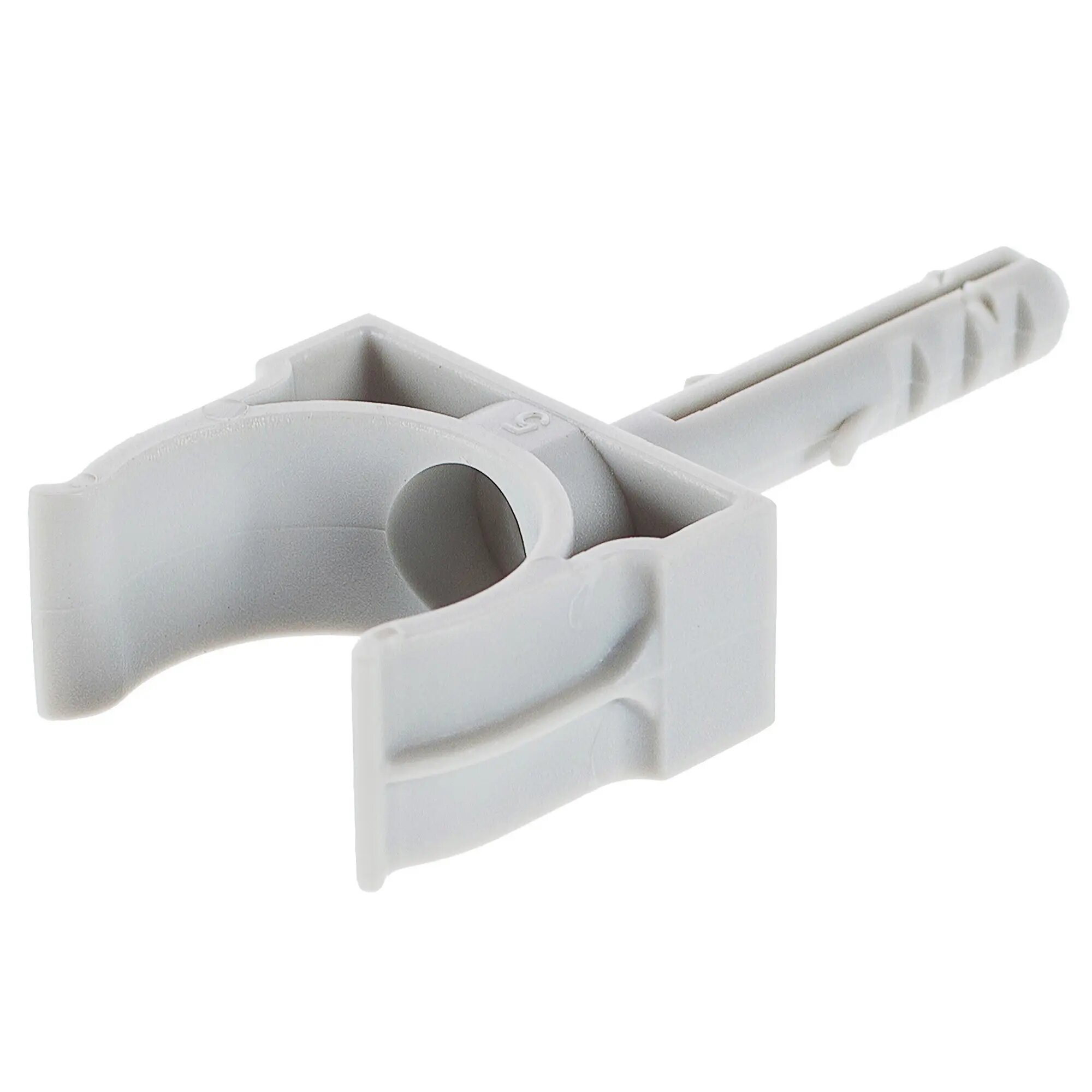 Экопласт держатель для труб D20 мм с дюбелем серый монтажный комплект 10 шт