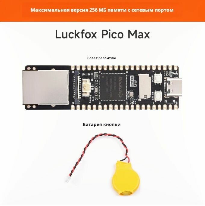 Luckfox Pico Max с сетевым портом и 256-мегабайтной памятью RV1106