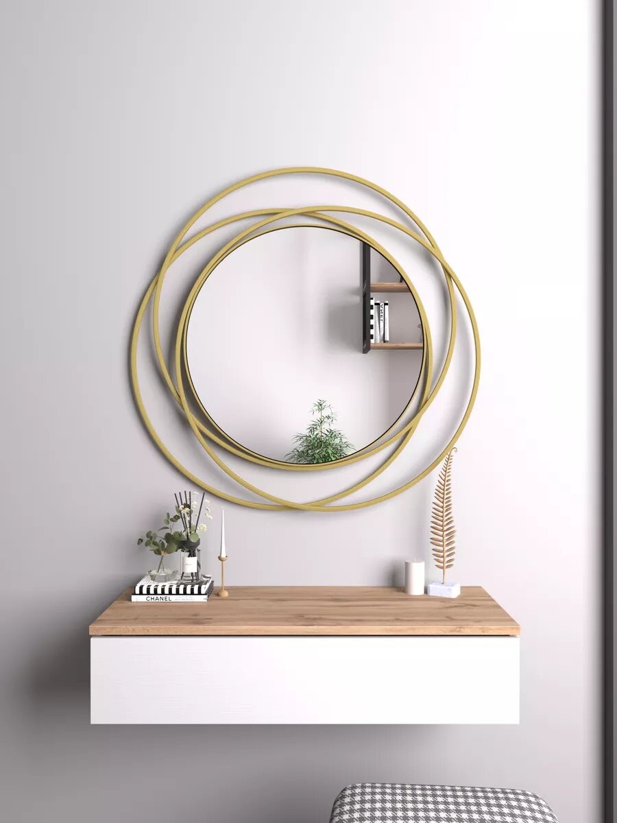 Тумба подвесная прикроватная и для прихожей,75х30х17см, дуб вотан/белый