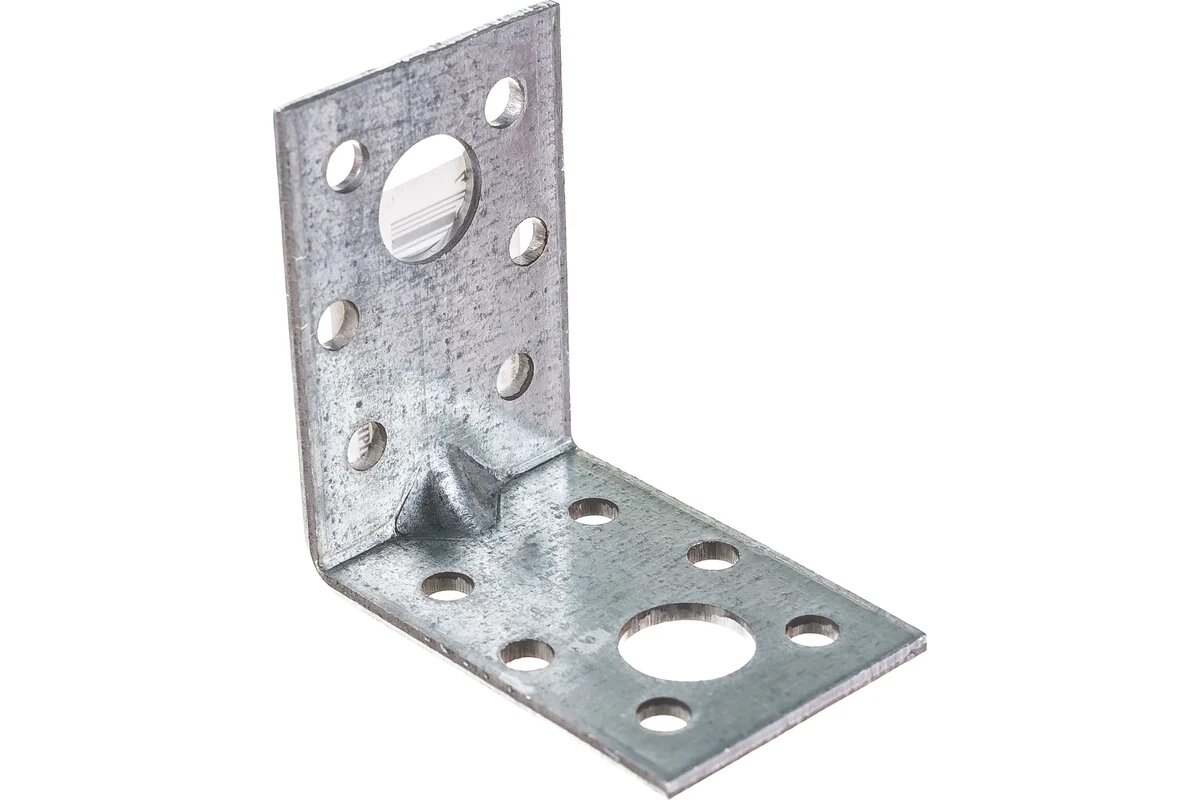 Крепко-накрепко Усиленный крепежный уголок 50x50x36x2.5 мм для металлоконструкций 47471