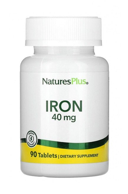 Iron 40 mg Natures Plus (90 таблеток)