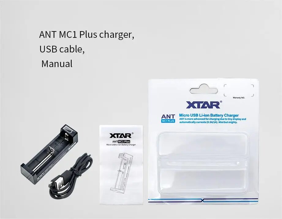 XTAR ANT MC1 Plus Зарядное устройство для литий-ионных аккумуляторов