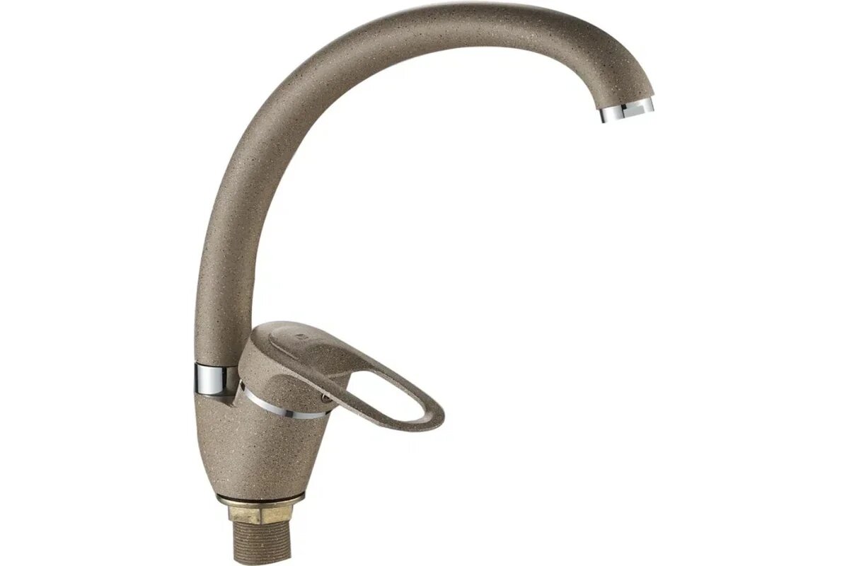 GOTA ROCIO Смеситель для кухни шаровый с высоким изливом, крепежная гайка песочный d40