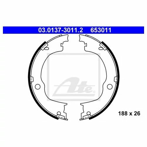 Комплект колодкок стояночного тормоза Ate 03013730112 для Chevrolet Captiva; Opel Antara