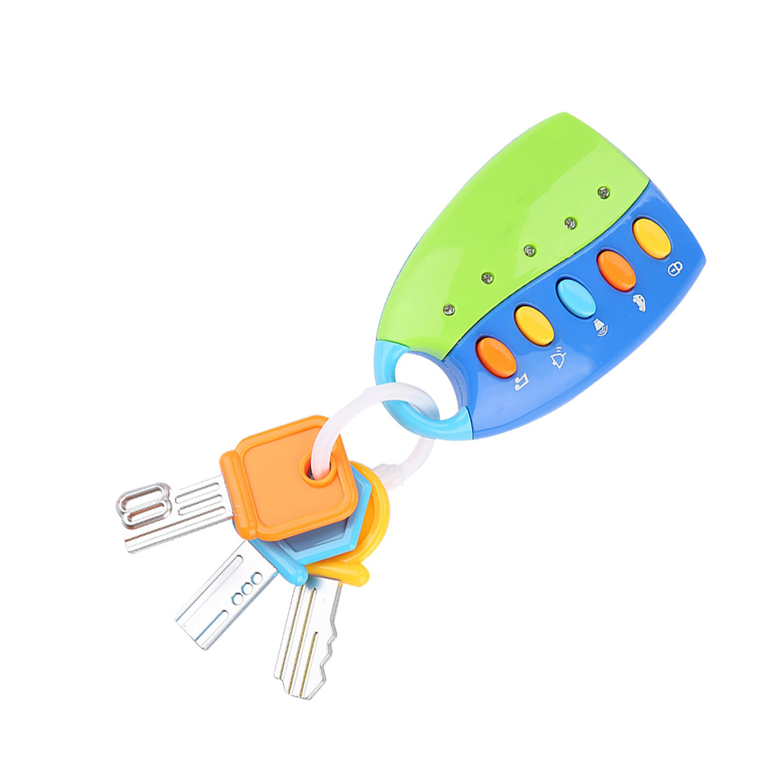 Baby Toy Smart Key Remote Car Control Musical Pretend Play for Kids Education Toys(Blue)