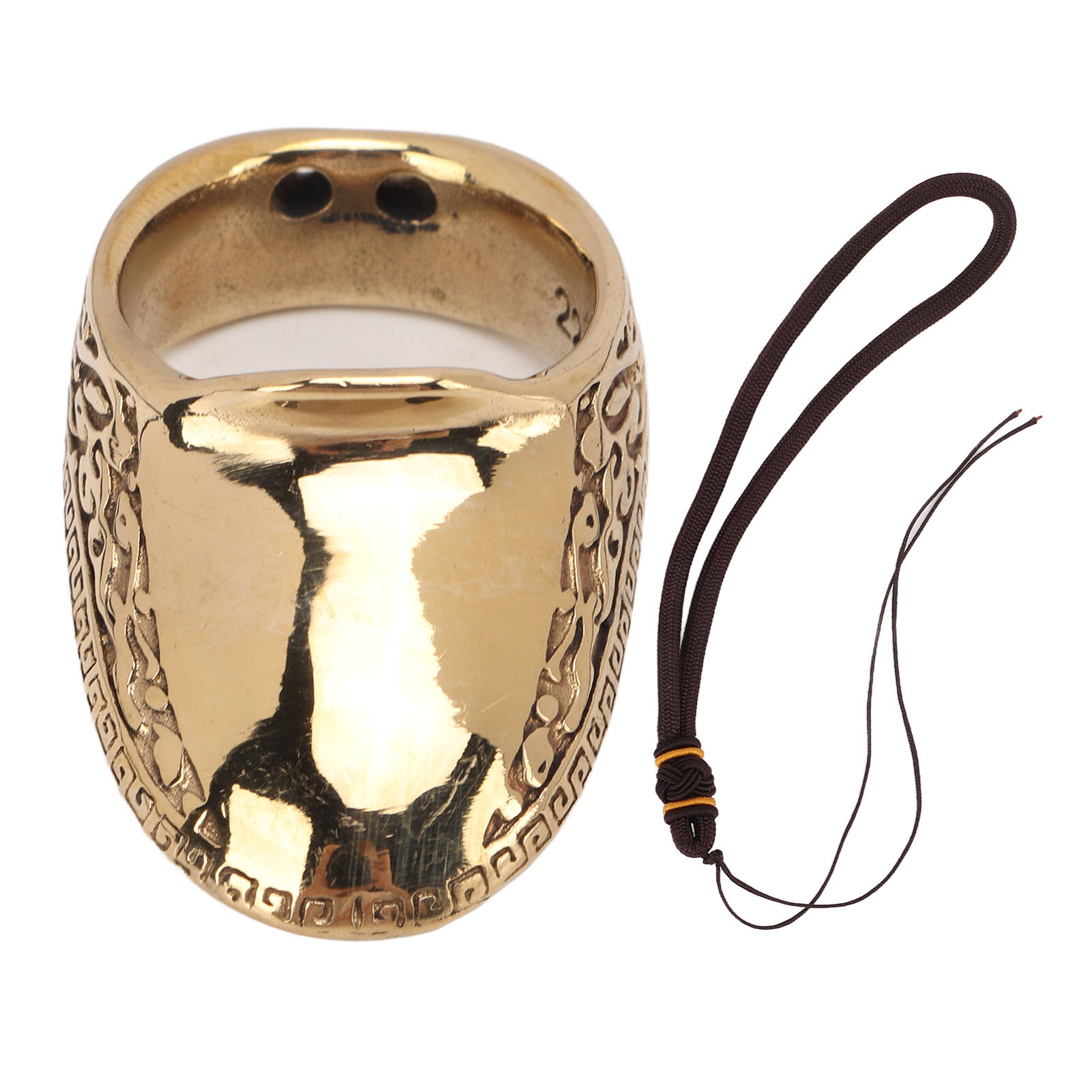 Кольца для большого пальца для стрельбы из лука с хорошей защитой, веревка с защитой от потери, выгравированный рисунок, размер 22 мм, защита большого пальца для охоты и стрельбы на открытом воздухе