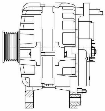 Генератор для а/м VAG Polo (10-)/Jetta IV (13-)/Rapid (12-) 1.6i 110A (LG 1813) STARTVOLT