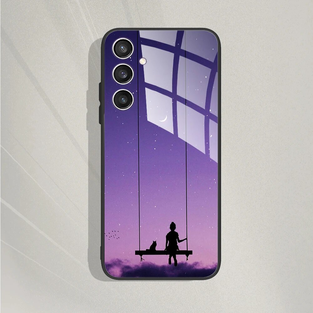 S23FE S23 FE S23 FE Чехол из закаленного стекла Чехол для Samsung Galaxy S23 Plus Ultra Чехлы для телефонов Samsung S23 FE S23+ Ultra