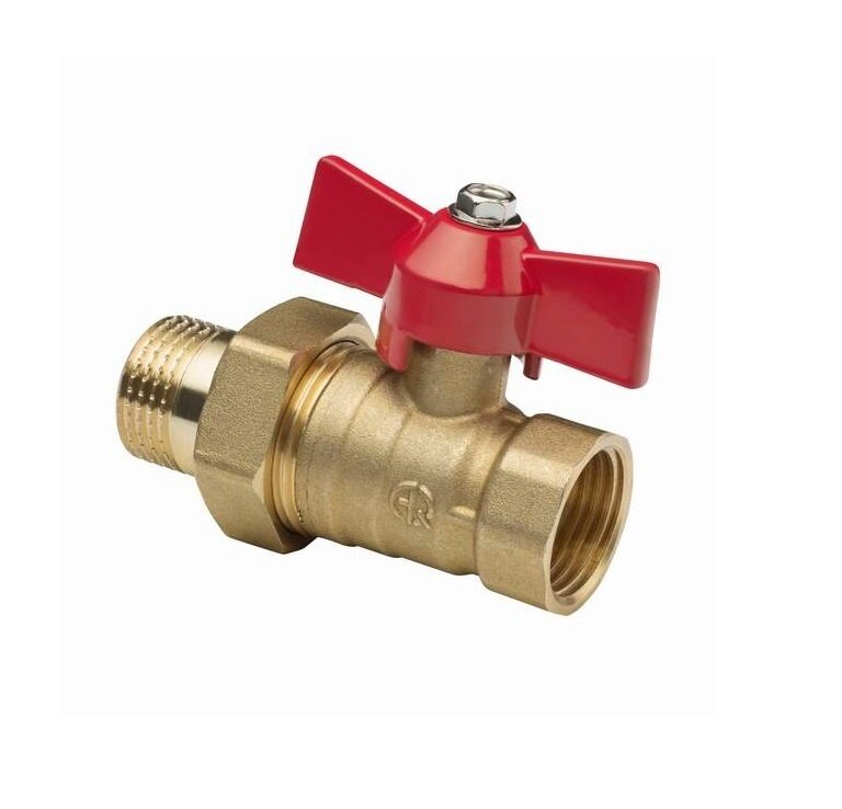Кран шаровой AQUALINK со сгоном, Г/Ш 1 1/4 U, бабочка, 11Б27п1