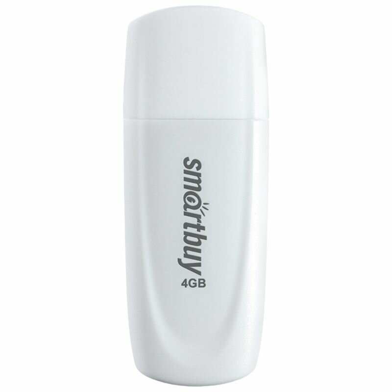 Флеш-накопитель SmartBuy "Scout", 4 GB, USB 2.0, Flash Drive, белый (SB004GB2SCW)