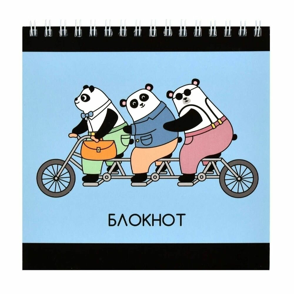 Блокнот Феникс 60 листов 140х140 мм клетка, гребень Трио, сплошной глянцевый УФ-лак 65 г/м2 (61254)