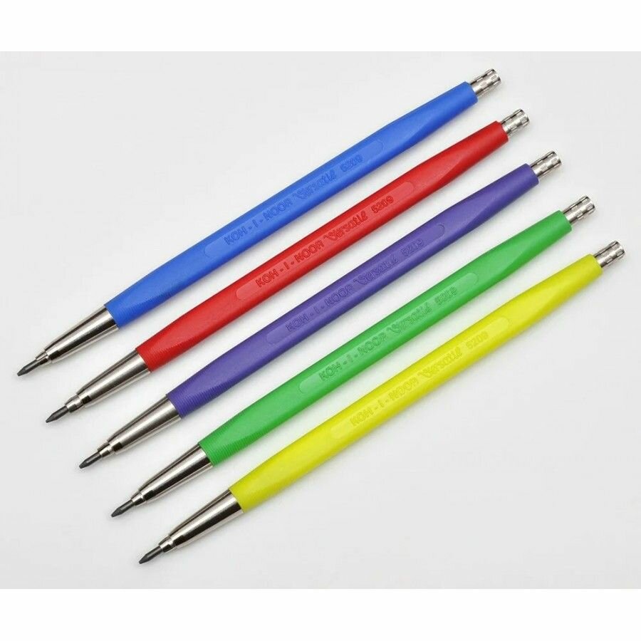 Карандаш цанговый KOH-I-NOOR 2 мм, Versatil, с точилкой, ассорти, 1 шт