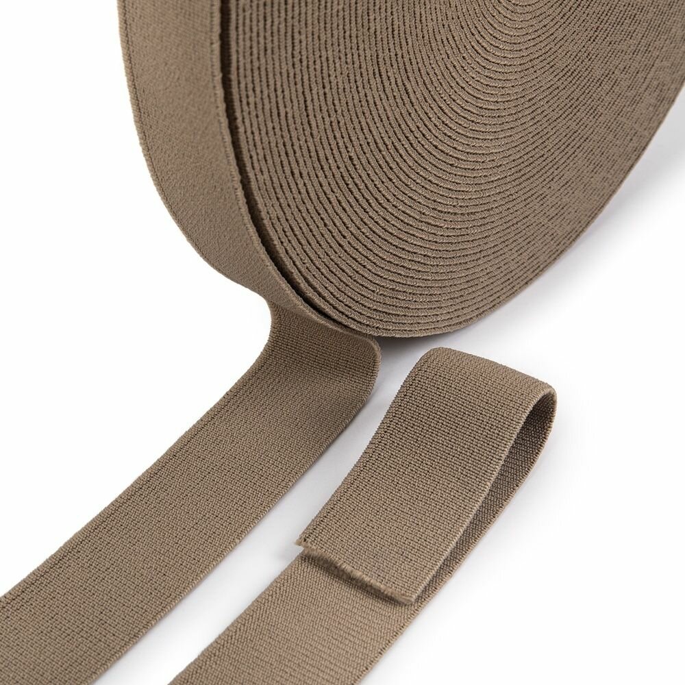 Лента эластичная КНР 30 мм, +- 2 мм, башмачная 20 м, 4401059/бежевый (9с769 Ч цв.)