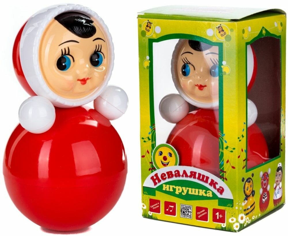 Музыкальная игрушка Котовские неваляшки "Неваляшка", 22 см, в коробке (6С-002У)