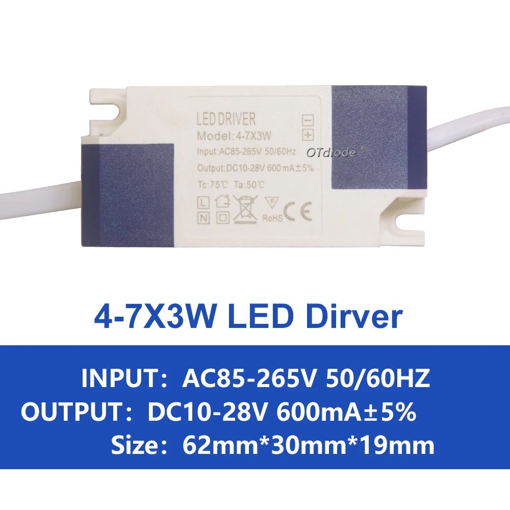 LED Driver 4-7x3W DC10-28V