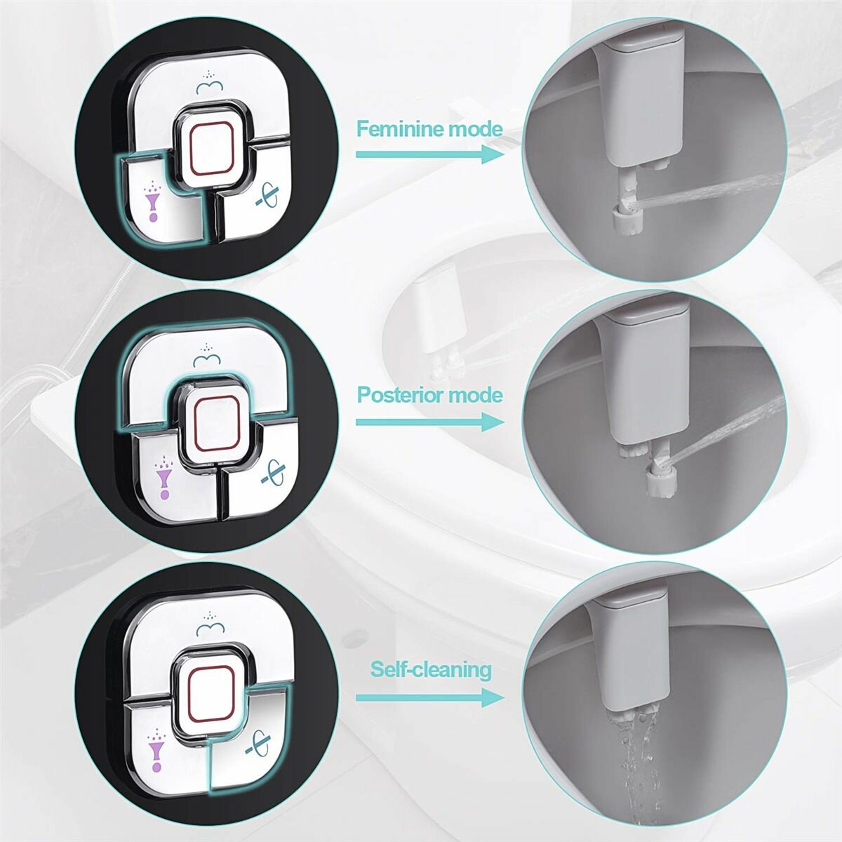 Насадка для биде, распылитель для сиденья унитаза, для фронтального заднего омывателя, B