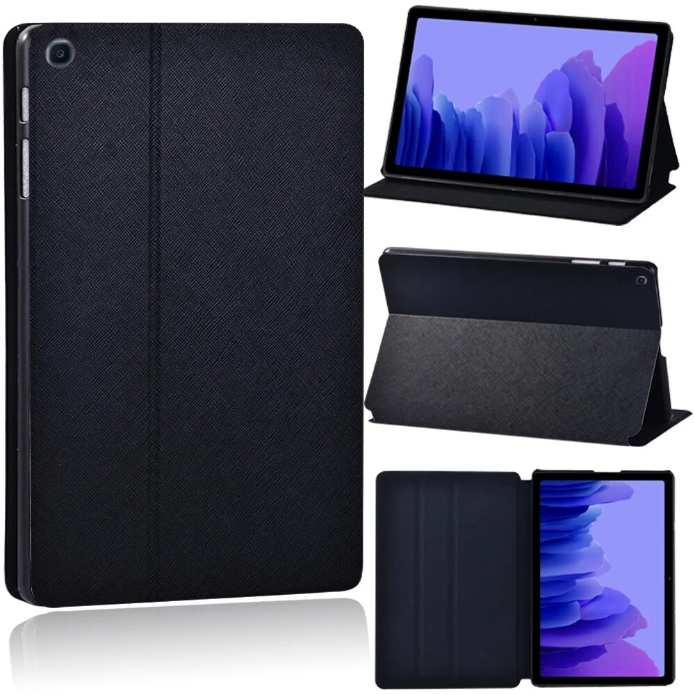 Чехол для планшета Samsung Galaxy Tab A7 Lite / A7 / A 8.0 кожаный Tab A7 T500 10.4, black