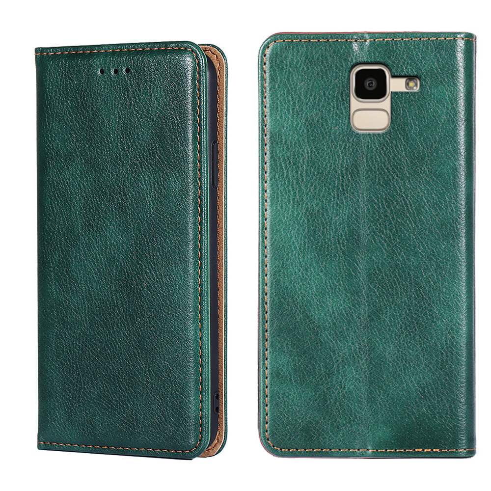 Чехол-книжка MyPads для Samsung Galaxy J6 (SM-J600F) / Самсунг J6 2018,(зеленый)