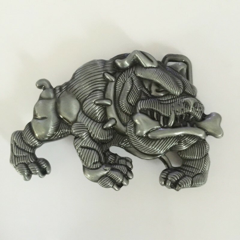 Пряжка декоративная для ремня с бульдог держит кости пряжка для ремня женская